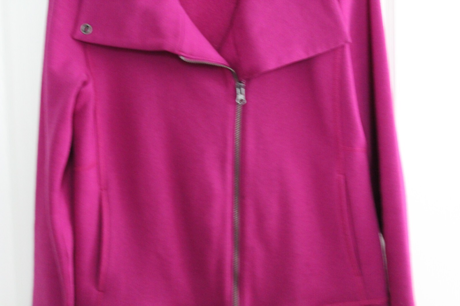 T by Talbots Moto Biker Zip Front Sweatshirt Jacket M… - Gem