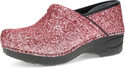 Dansko XP 2.0 Clogs Pink Glitter - Lightweight Slip-Resistant Footwear ...