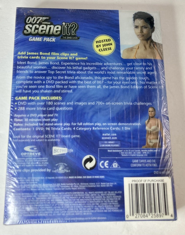 007 Edition Scene It? Game Pack - The DVD Game James Bond Trivia ...
