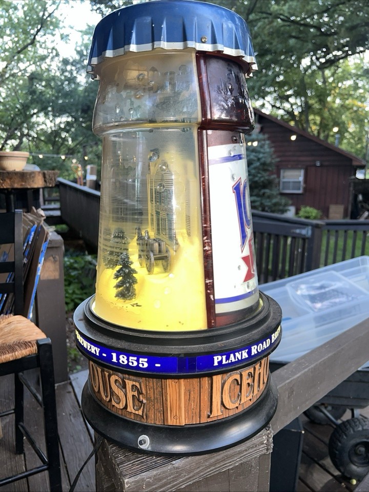 Vintage ICEHOUSE Beer Plank Road Scene Bottle MOTION Bar Light Sign ...