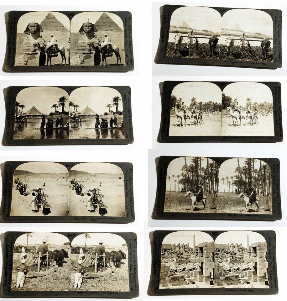 EGYPT Pyramid Sphinx Giza 8 Antique stereoviews cards Arabs Nile ...