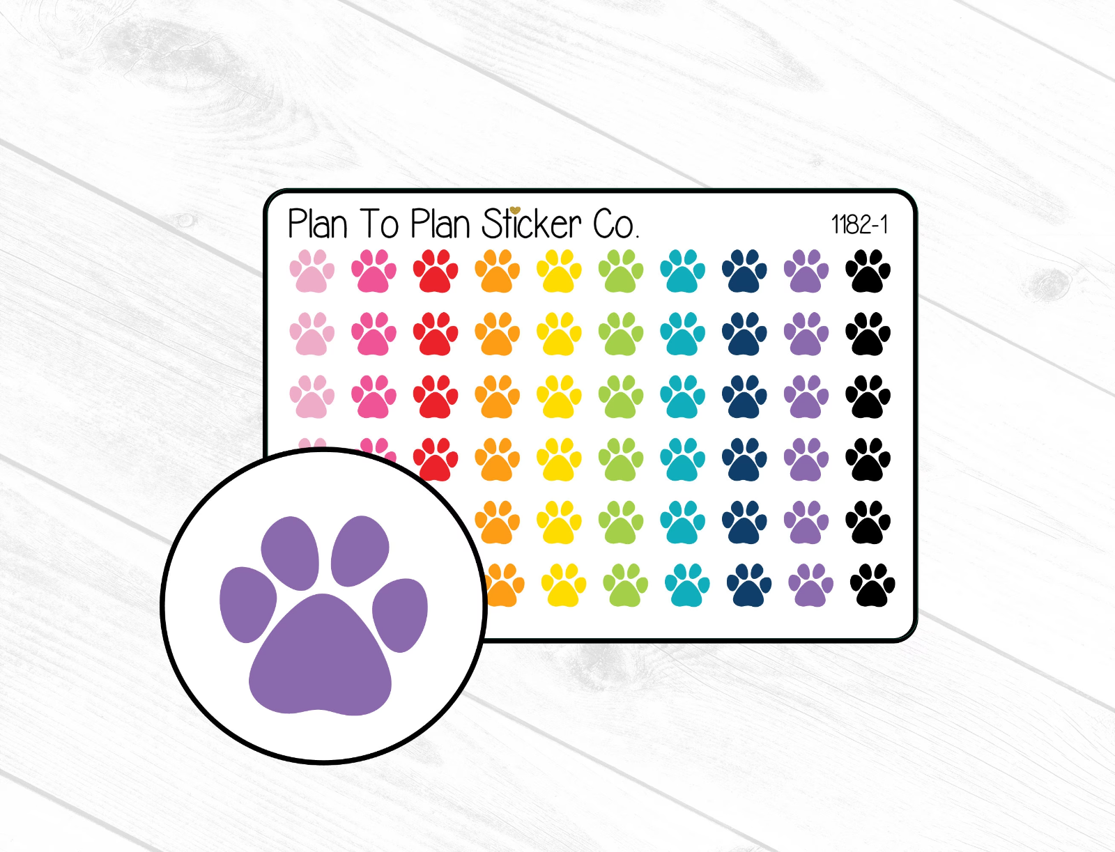 1182-1~~Dog Paw Print Planner Stickers. | eBay