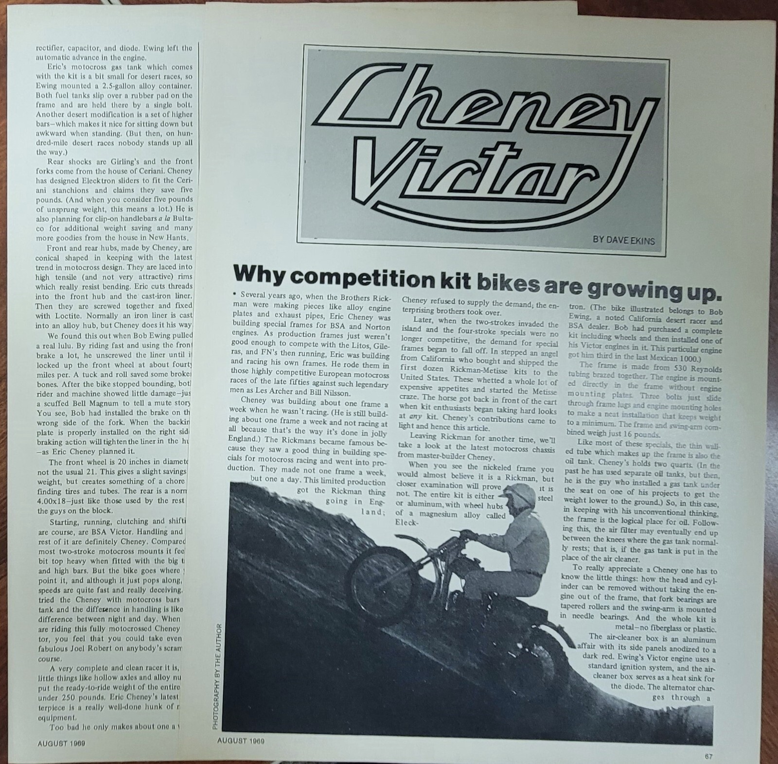 1969 Cheney BSA Victor 3p Print article | eBay