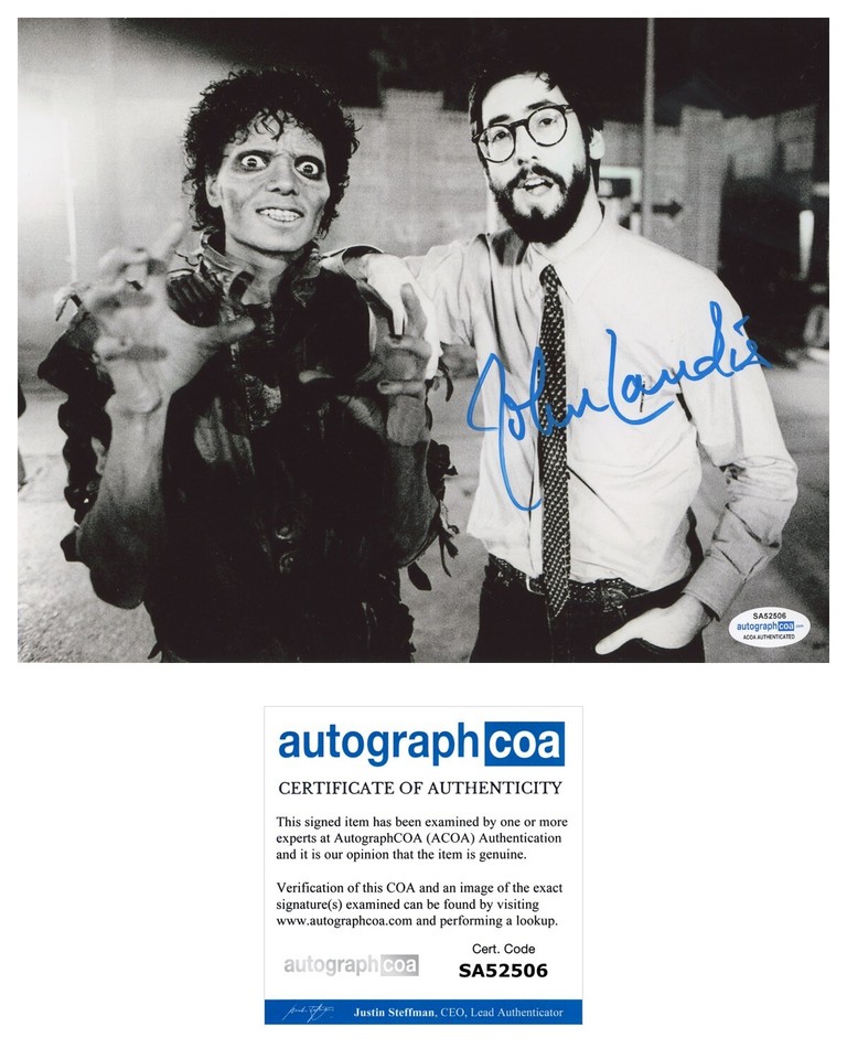 JOHN LANDIS THRILLER MICHAEL JACKSON SIGNED AUTOGRAPH 8x10 PHOTO ...