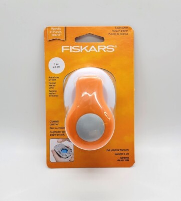 FISKARS PAPER PUNCH 1" ROUND CIRCLE PUNCH FOR SCRAPBOOKING AND CRAFT ...