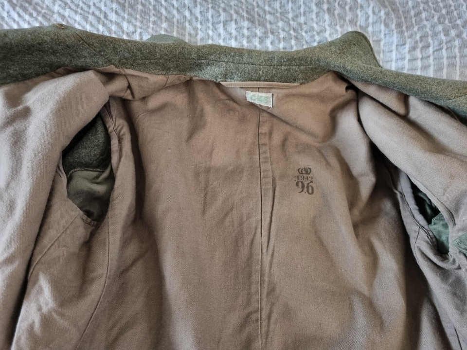 Rare WW2 Danish Made Swedish Army Wool Tunic 1942 Dated Mint Condition ...