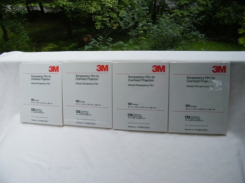 3M Transparency Film for Overhead Projector - 4 Packs of 100 8.5" x 10. ...