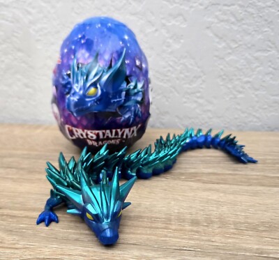 CrystaLynx Dragons 12" Teal & Blue Ombre Dragon Mystery Collectible ...