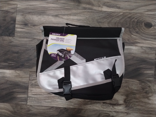 Original HUFFY Bicycle Double Panniers Rear Rack Saddle Bike Bag w ...