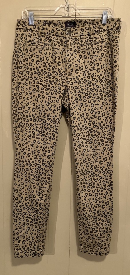 NYDJ Ami Skinny Leopard Print Jeans Animal Print High Rise Size 10 | eBay