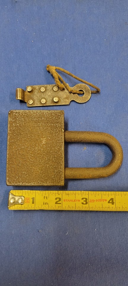 Antique High Security Padlock Original Odd Pin Key Lock VHTF RARE | eBay