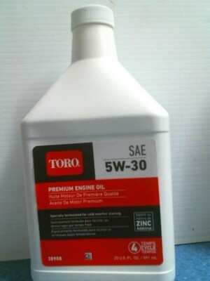 Toro 38908, SAE 5W-30, Premium 4-Cycle Winter Engine Oil , 20 oz., FS ...