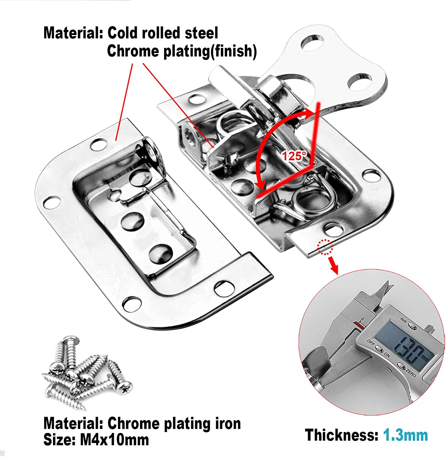 8 Pack Road Flight Case Spring Loaded Recessed, Small Butterfly Twist ...