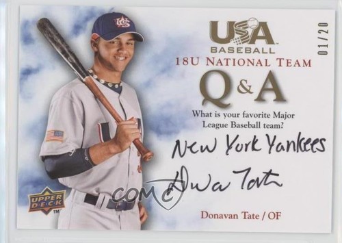 2008 Upper Deck USA Baseball Teams - 18U National Team Q & A Favorite ...