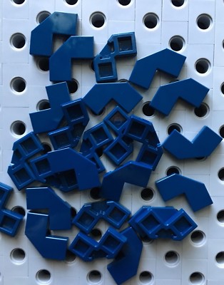 Lego Earth Blue 2x2 Flat Tile 90 Deg With 45 Deg Cut Buildings Roof ...