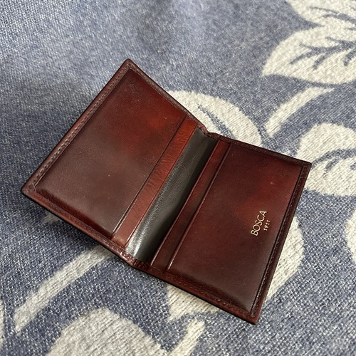 Bosca Dark Brown Old Leather Calling Card Case Wallet 441-58 | eBay