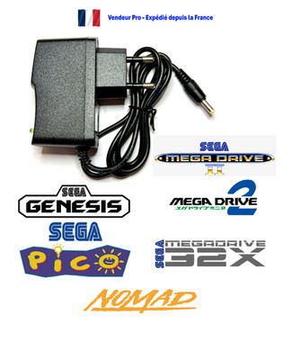 Adaptateur secteur SEGA MegaDrive2 - Genesis 2 & 3 - SEGA 32X - Nomad ...