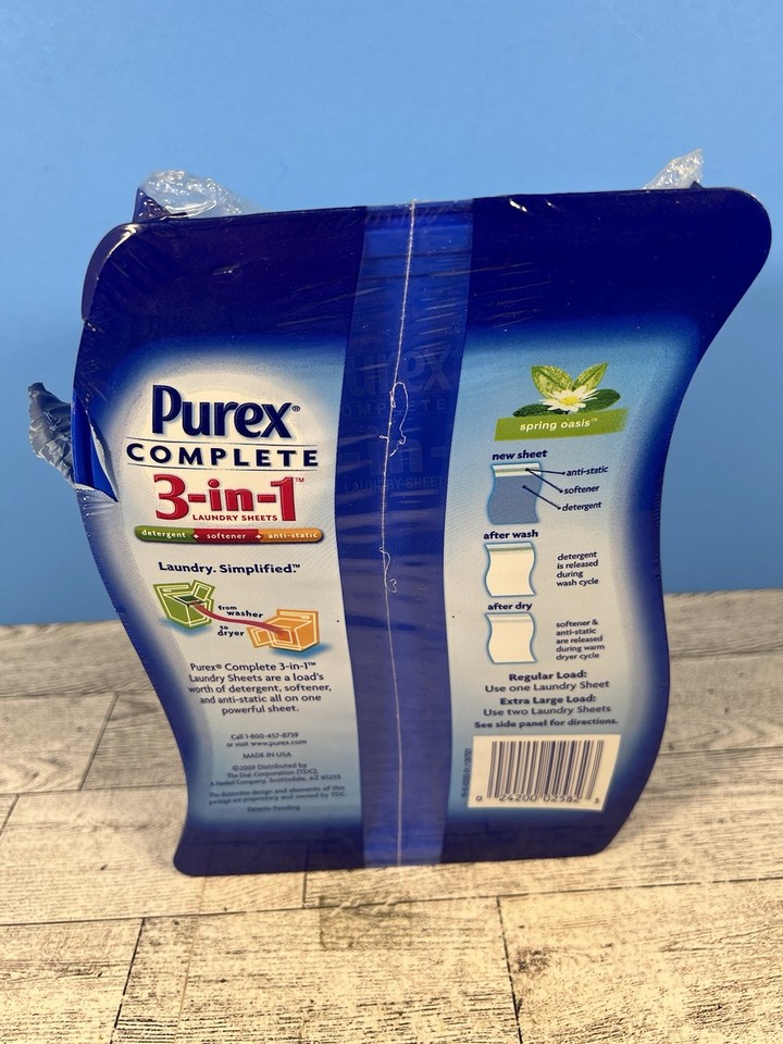 Purex Complete 3-in-1 Laundry Sheets Dispenser and 20 Sheets Spring Oasis | eBay
