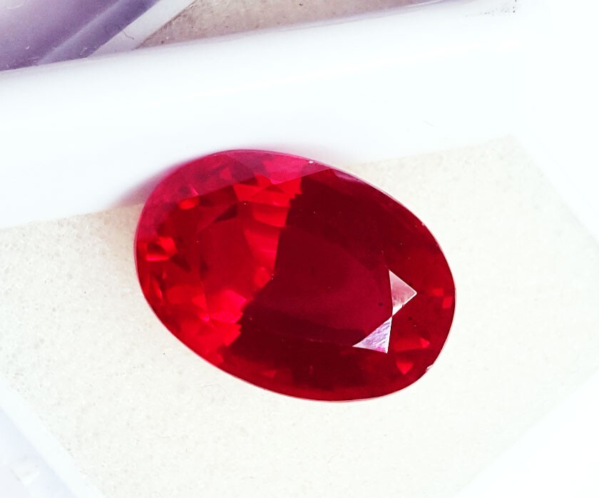 Natural Red Ruby 9.55 Ct Certified Loose Gemstone Oval Shape With Free ...