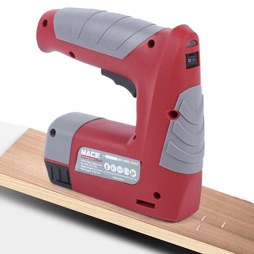 Electric Staple Nail Gun Tacker Upholstery Fabric Thin Wood Nailer Tool ...
