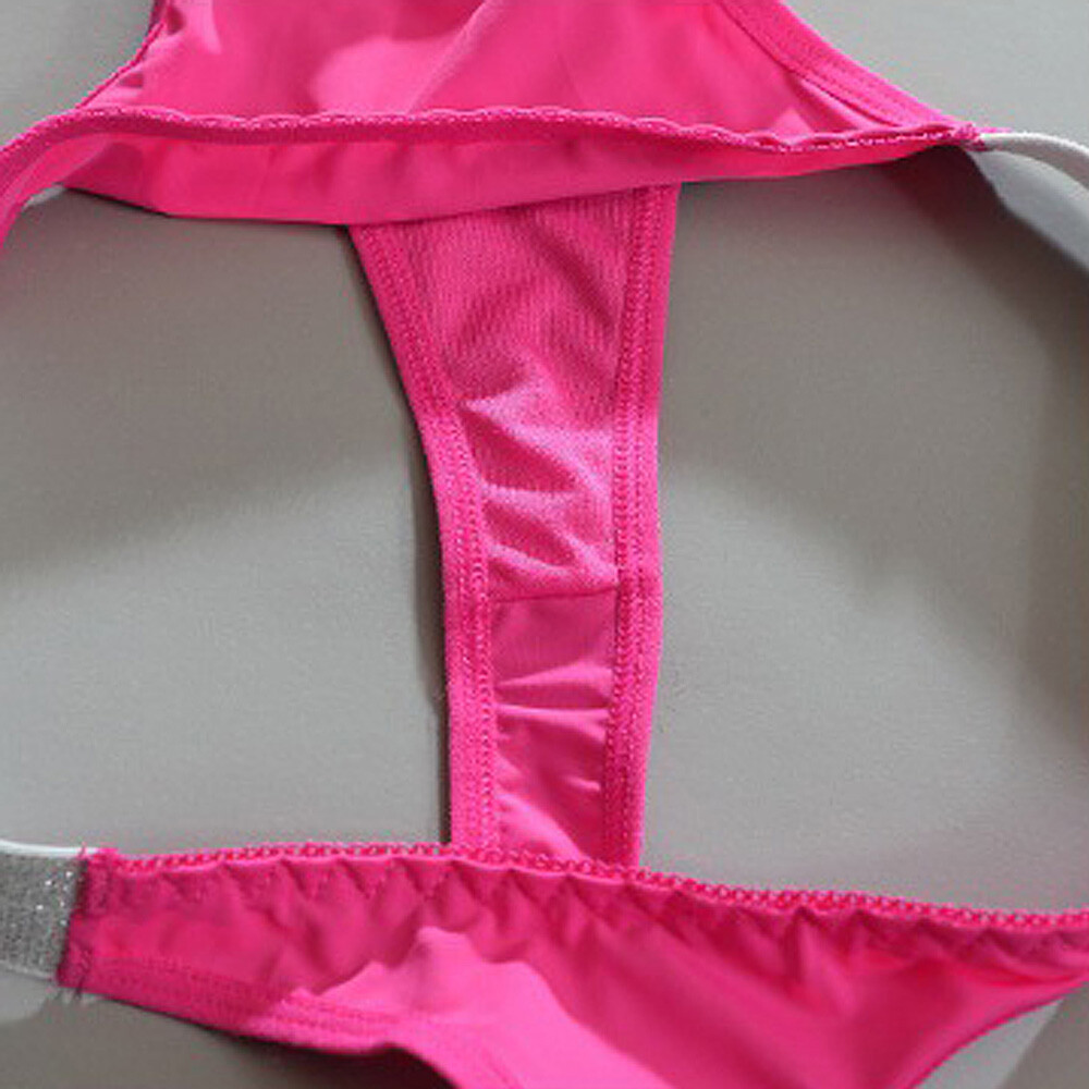 Women's Ladies Sexy Lingerie High Cut Thongs Back V-Underwear G-String ...