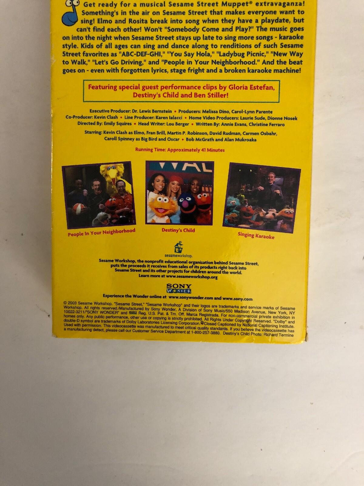 Sesame Street SESAME SINGS KARAOKE VHS VIDEO-#LV-55727-RARE VINTAGE ...