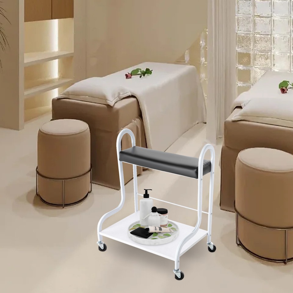 2-Tiers Portable Beauty Salon Foot Bath Spa Trolley Manicure Foot Rest ...