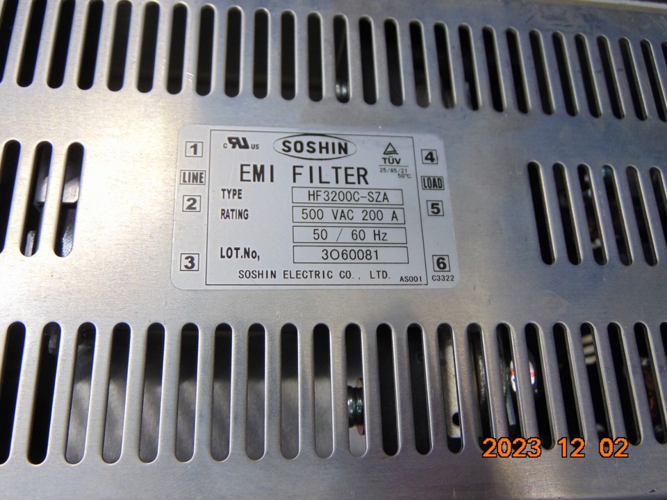 SOSHIN HF3200C-SZA EMI FILTER 500VAC 200A | eBay
