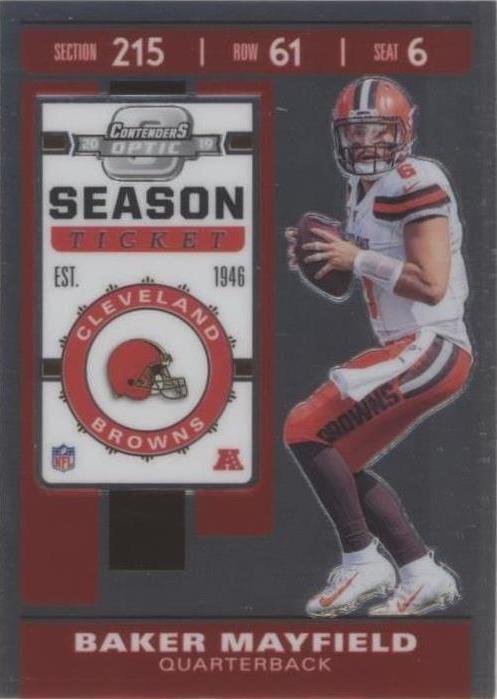 2019 Panini Contenders Optic - Season Ticket Baker Mayfield #17 for ...
