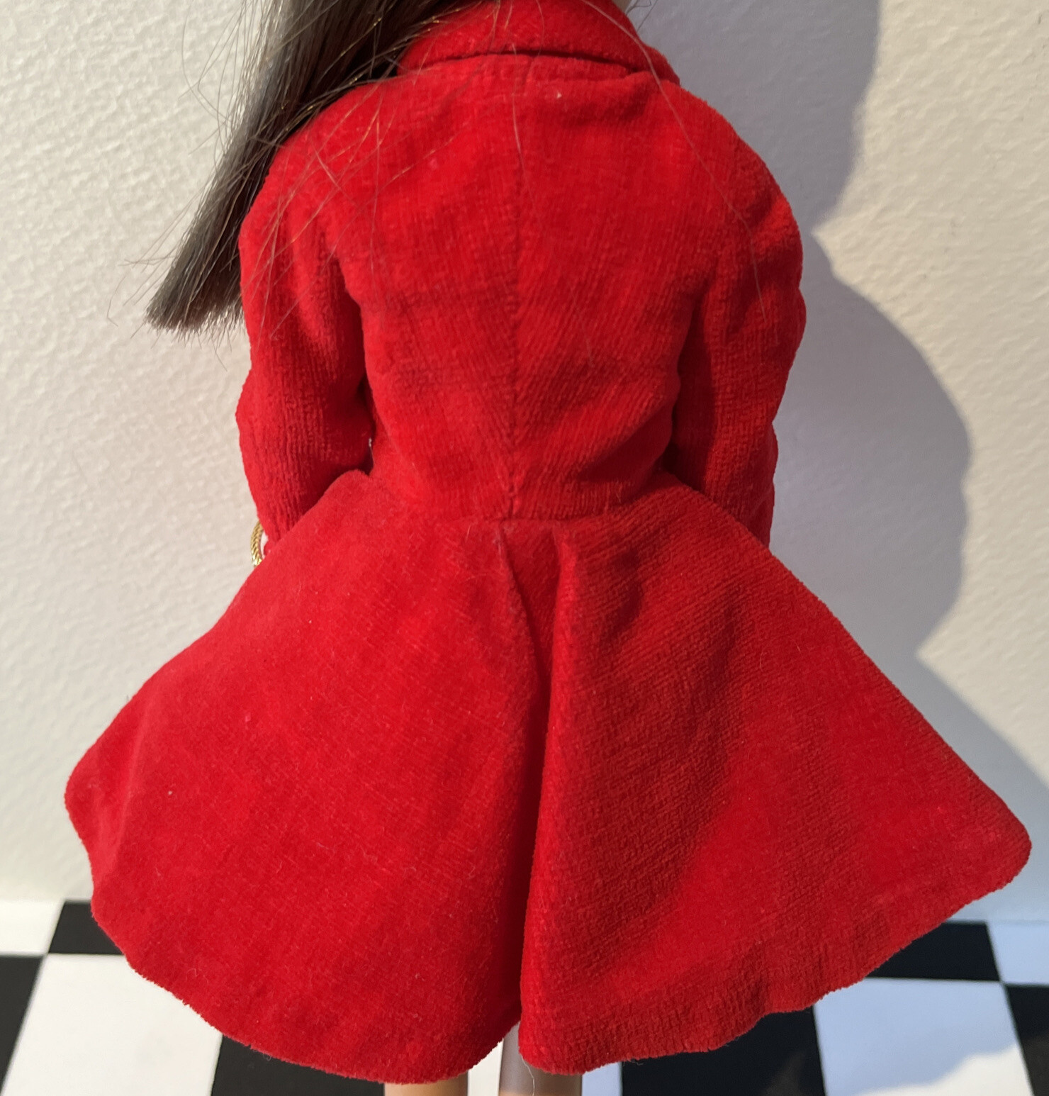 Vintage 1960’s Barbie Skipper Outfit #1906 Dress Coat Red Velvet | eBay