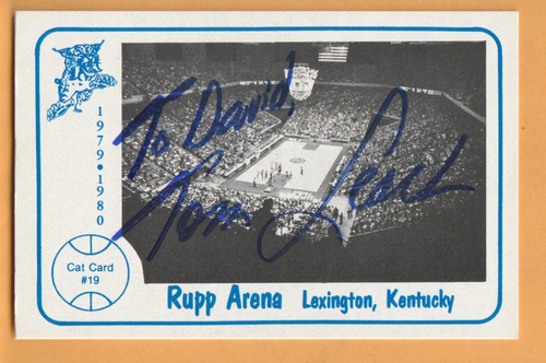 Tom Leach Kentucky Wildcats AUTO Signed 1979-80 Rupp Arena Card | eBay