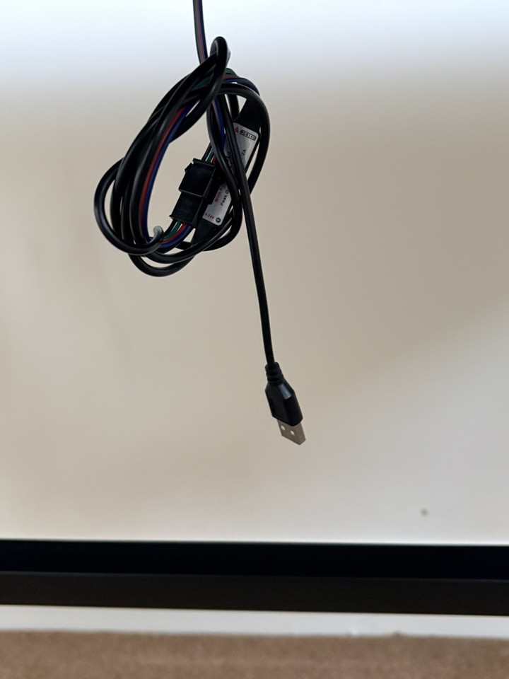 Used gaming/office desk with led lights in great condition | eBay UK