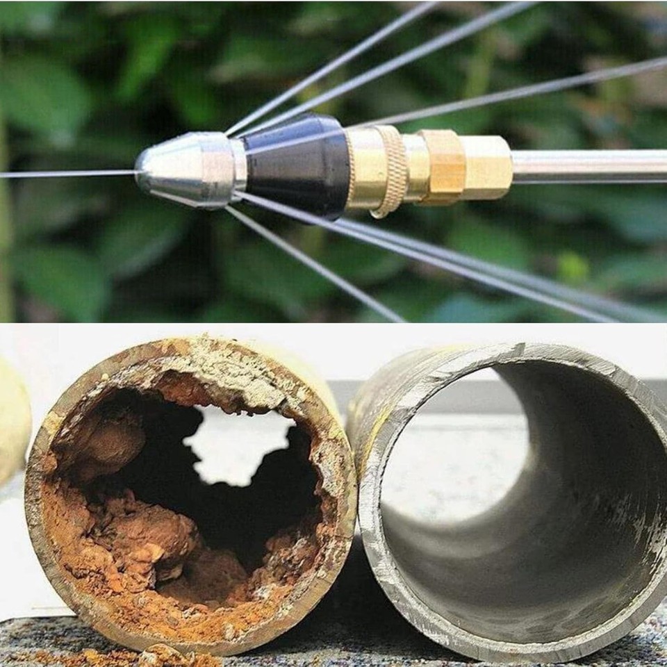 Sewer Cleaning Tool High-Pressure Nozzle, Toilet Auger, Clean Out Sewer ...
