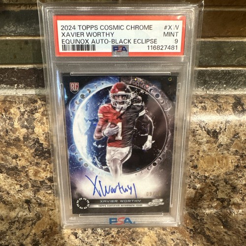 2024 Topps Cosmic Chrome Xavier Worthy Equinox Black Eclipse On Card Auto # 9/10 | eBay