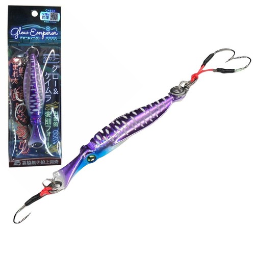 ON THE BLUE Slow Jigging Metal Lure GLOW EMPEROR 150g Aori Purple | eBay