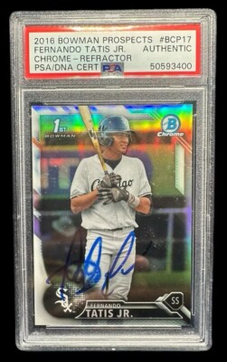 Fernando Tatis Jr Signed 2016 Bowman Chrome /499 Refractor Autographed ...