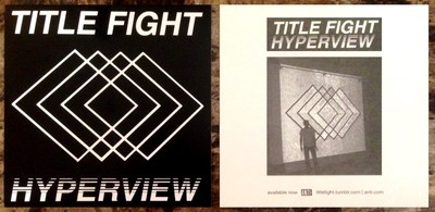TITLE FIGHT Hyperview Ltd Ed New RARE Sticker +BONUS Punk Rock Alt ...