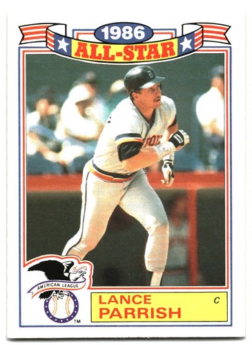 1987 Topps All-Star Game Commemorative Set Lance Parrish Detroit Tigers ...
