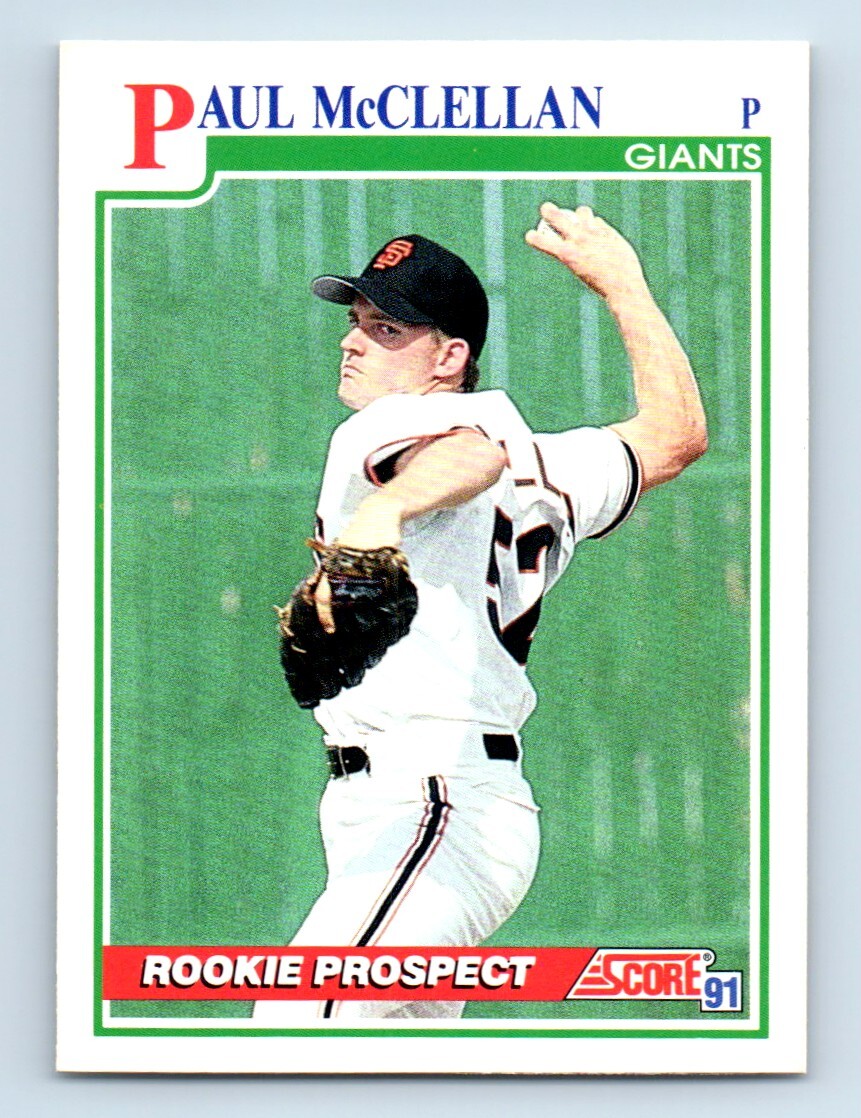 1991 Score Paul McClellan Rookie San Francisco Giants #726 | eBay