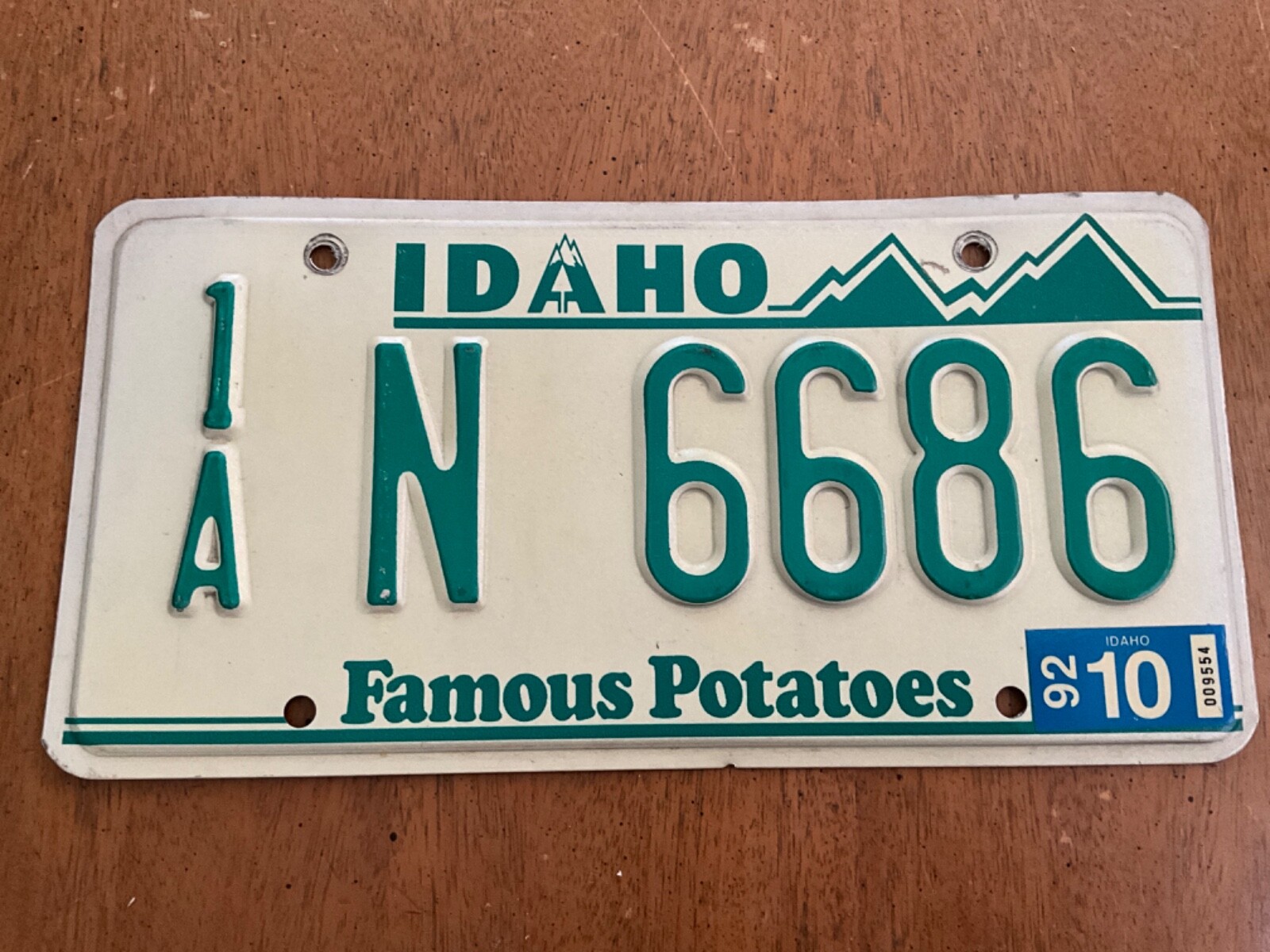 1992 Idaho License Plate Tag 1A N 6686 | eBay