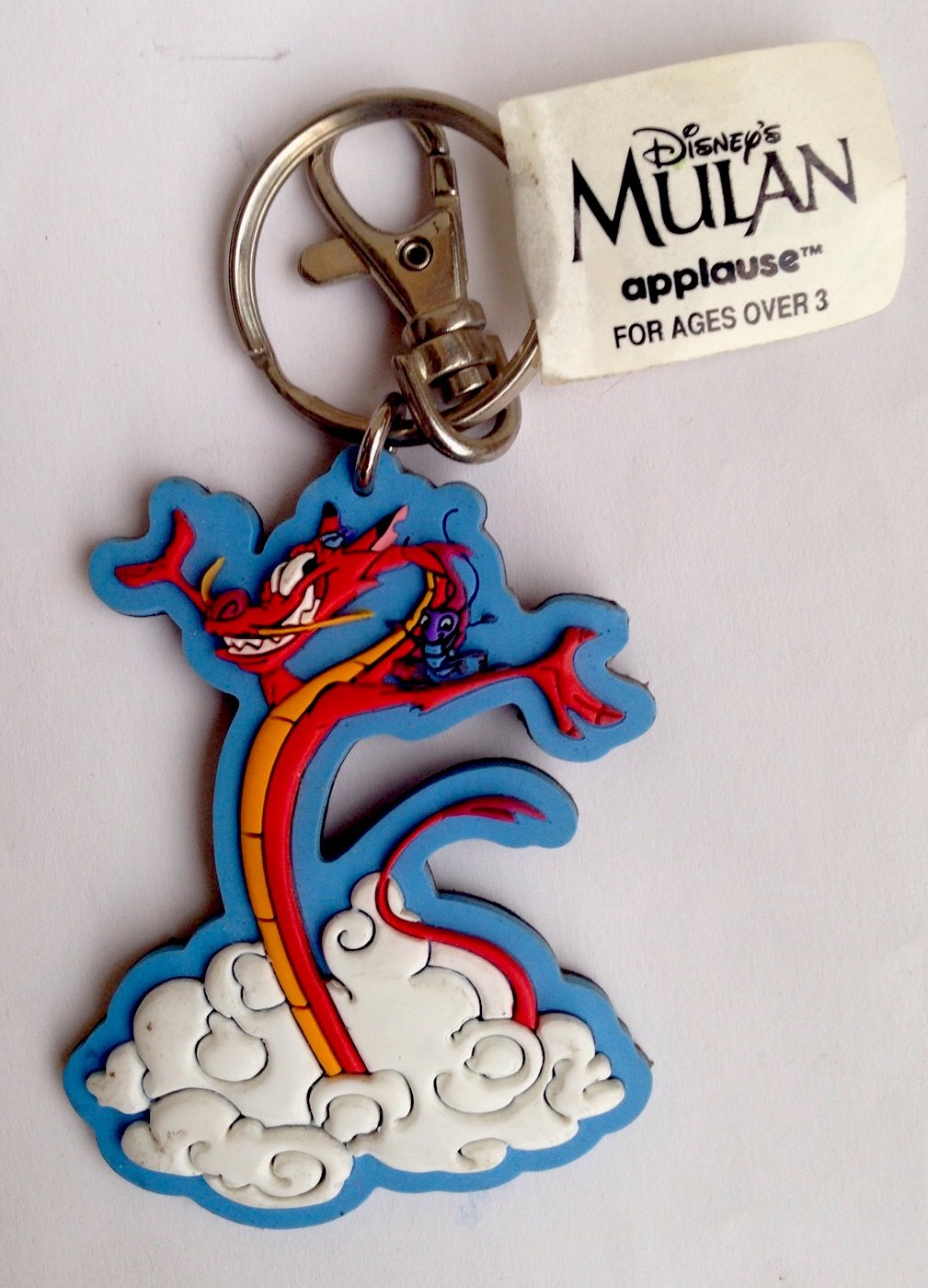 Mushu the Dragon Figural Keychain Mulan Disney vintage Rare Applause ...