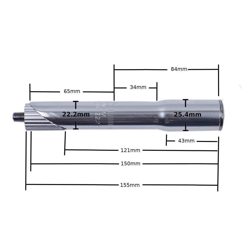 QBest Quill to A-Head Stem Adaptor 22.2mm ( 1") Theaded to Threadless ...