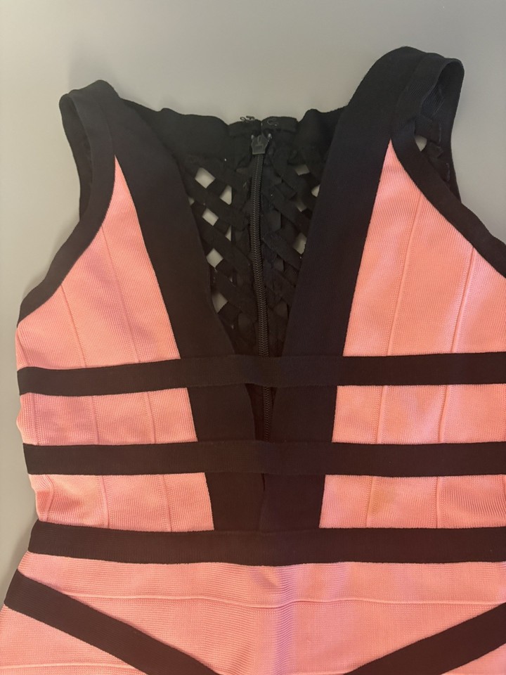 Bodycon Blush Pink Caged Bodycon Dress size10 | eBay UK
