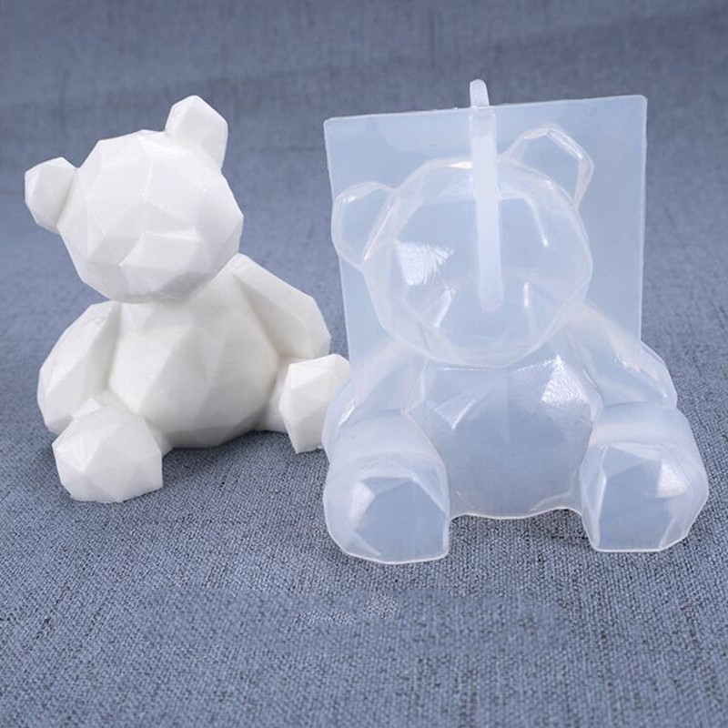 3D Soft Silicone Bear Mould Epoxy Resin Craft Making DIY Nail Jewellery ...