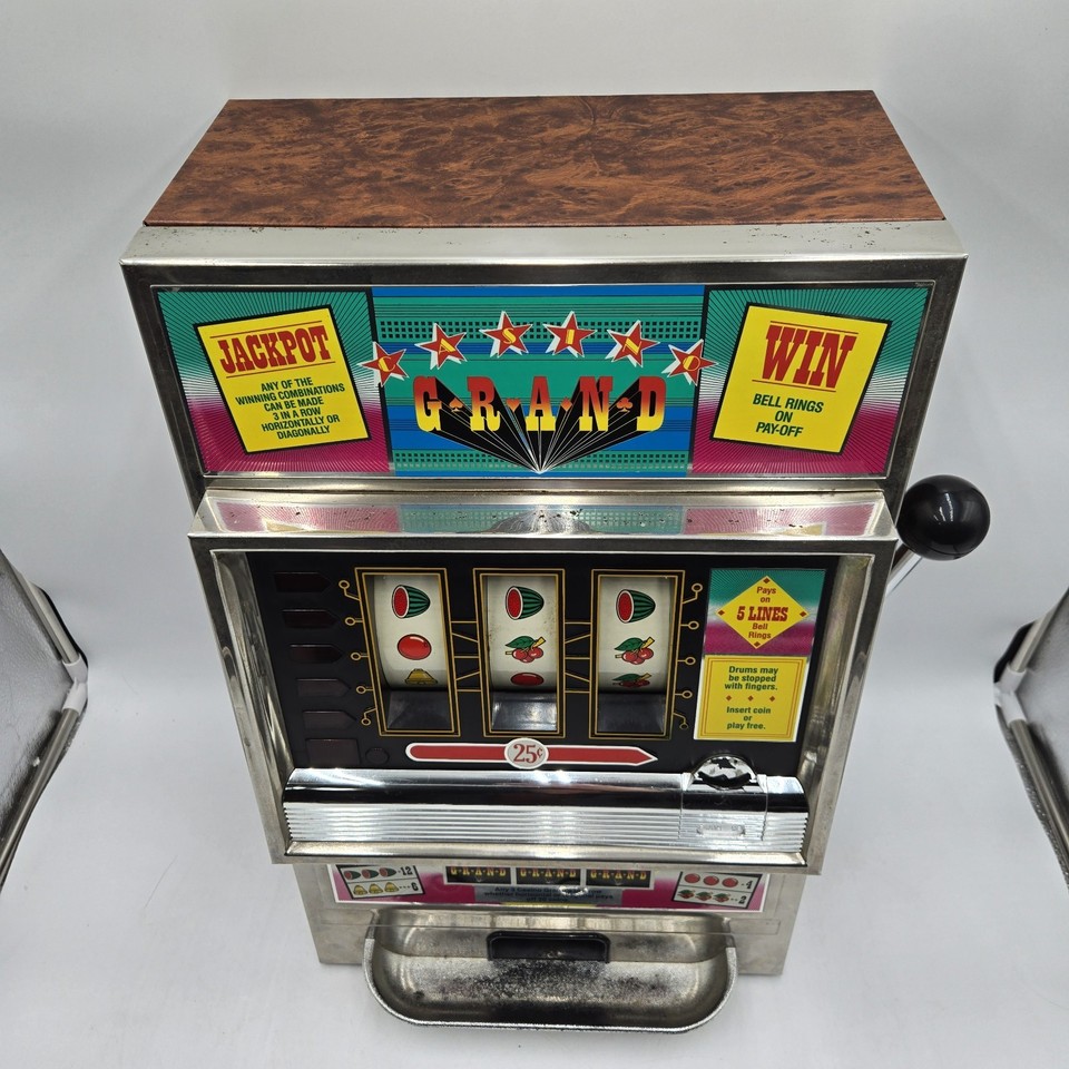 Vintage Waco Casino Grand Large Toy Slot Machine Bank 25 Cent 20” x 14 ...