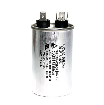 12pc AC Start Running SH Capacitor 20uF 450VAC ±5% 50/60Hz UL TUV ...