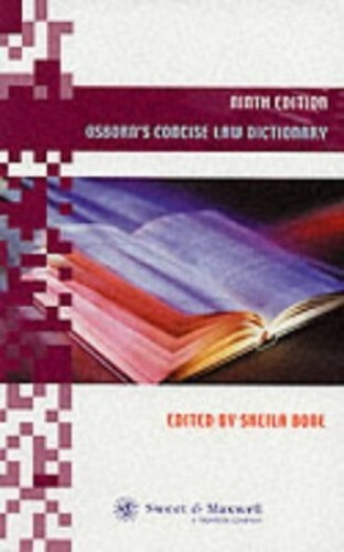 Osborn's Concise Law Dictionary by Osborn, P.G. Paperback Book The Fast ...