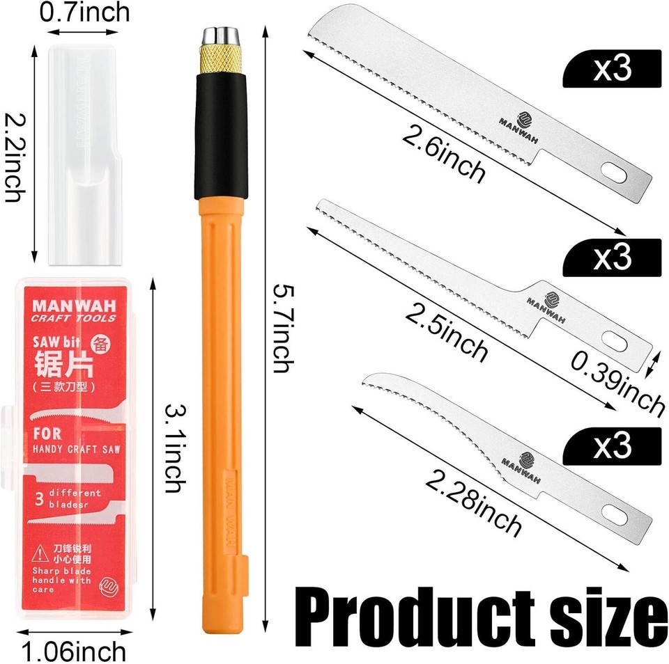 Modelling Knife Hobby Craft Tool Kit with 9 Blades - Easy to Install ...