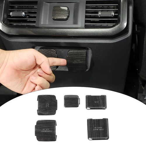 Front &Rear Console Power Socket Button Cover Trim For Ford F150 21 ...
