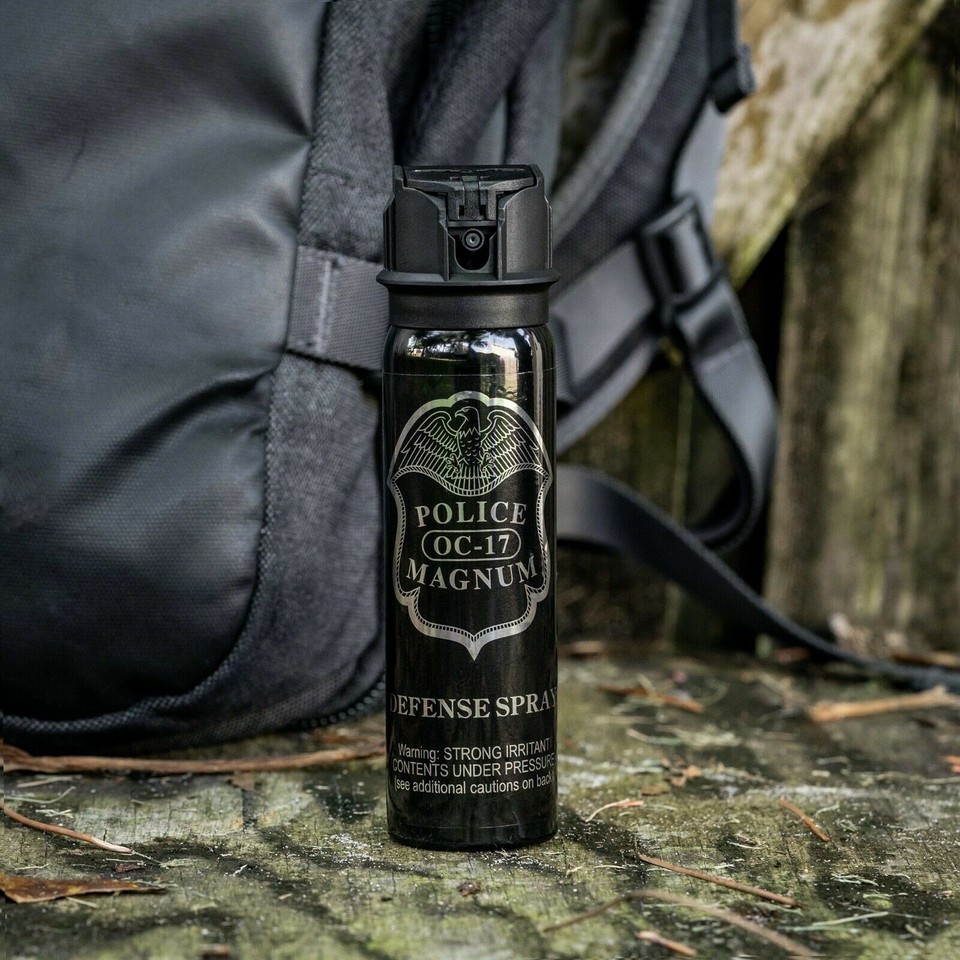 Police Magnum pepper spray 4oz Flip Top Stream Self Defense Security ...